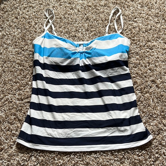 Beach House | Swim | Womens Beach House White Blue Striped Tankini Top ...
